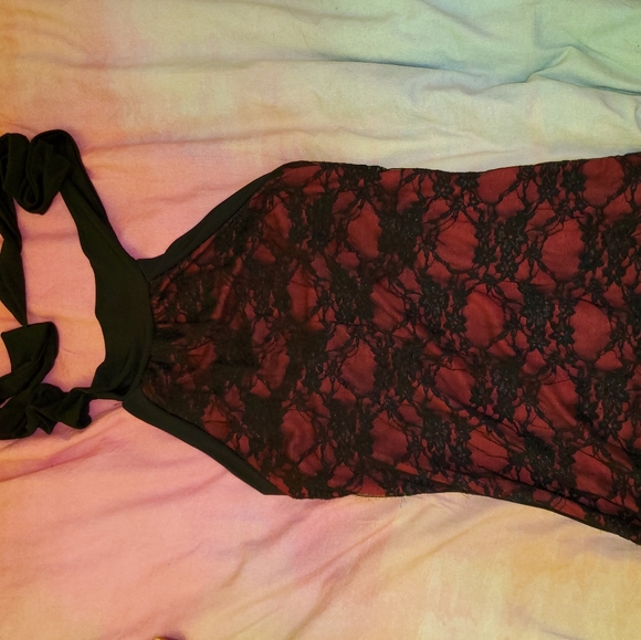 Body Central | Tops | Body Central Lace Top Small Black And Red ...